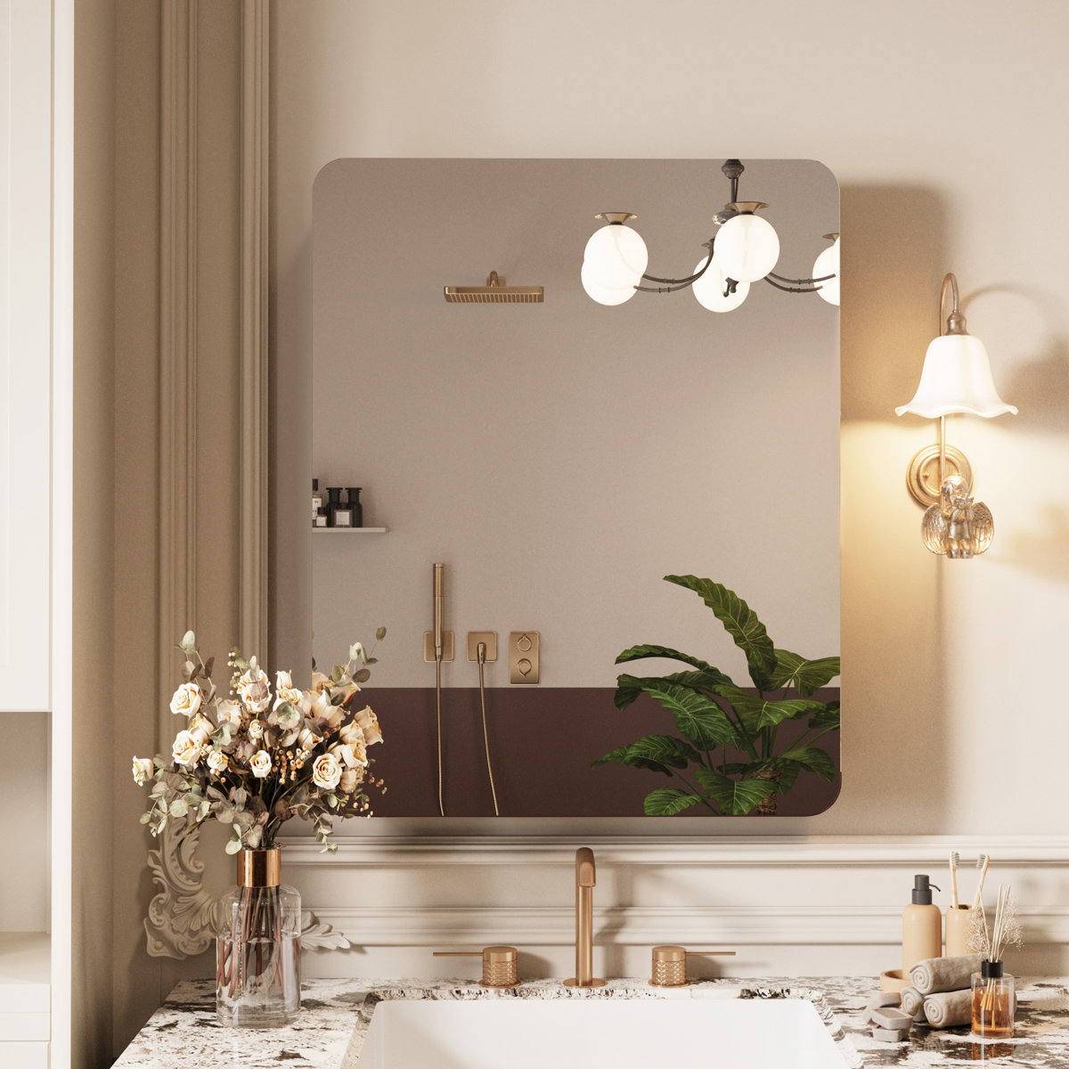 Ebern Designs Recessed Or Surface Mounted Flippable Mirror Medicine ...