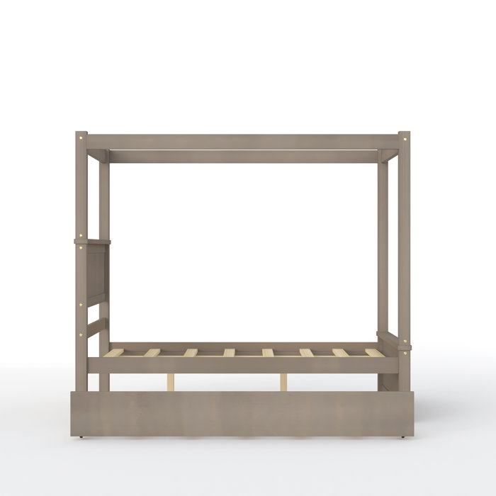 Isabelle & Max™ Luff Full Canopy Bed with Trundle | Wayfair