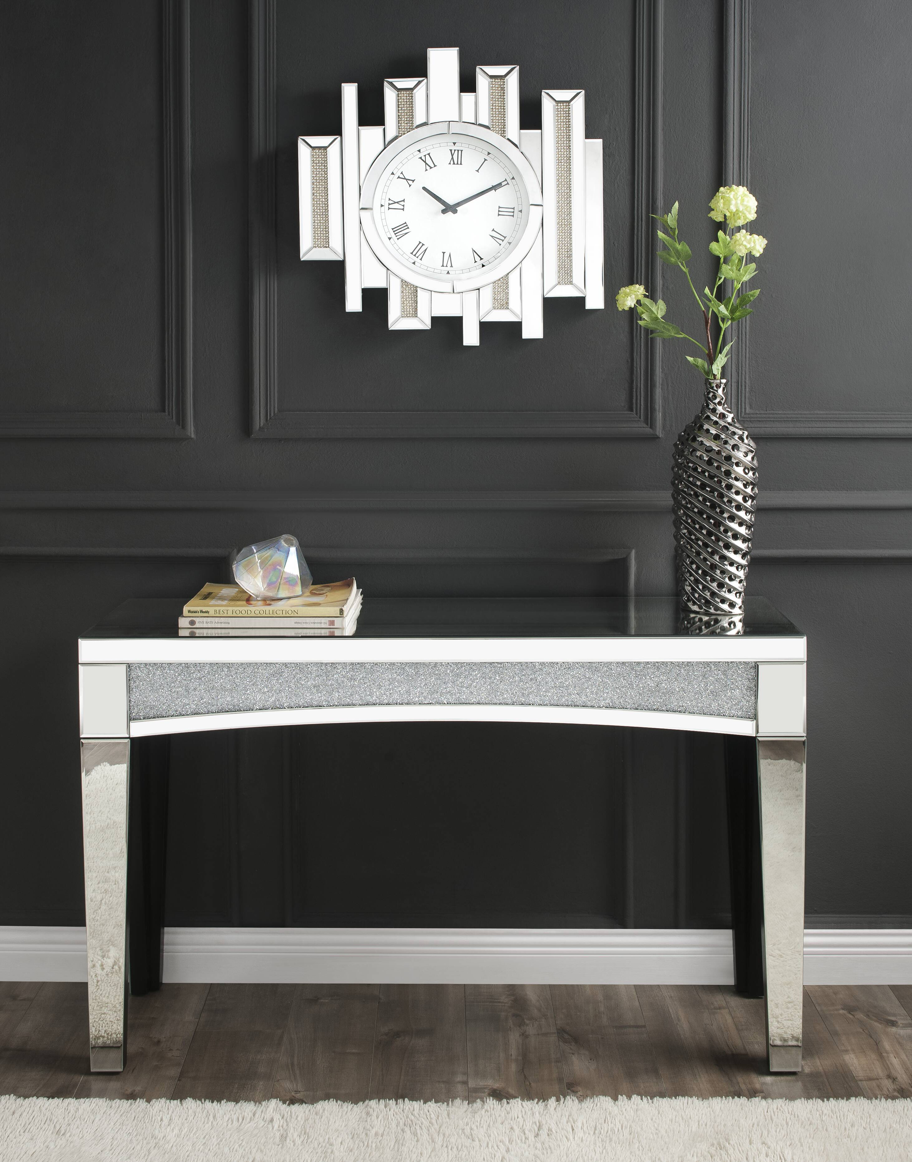 Everly Quinn Nelsonia Mirrored Wall Clock | Wayfair