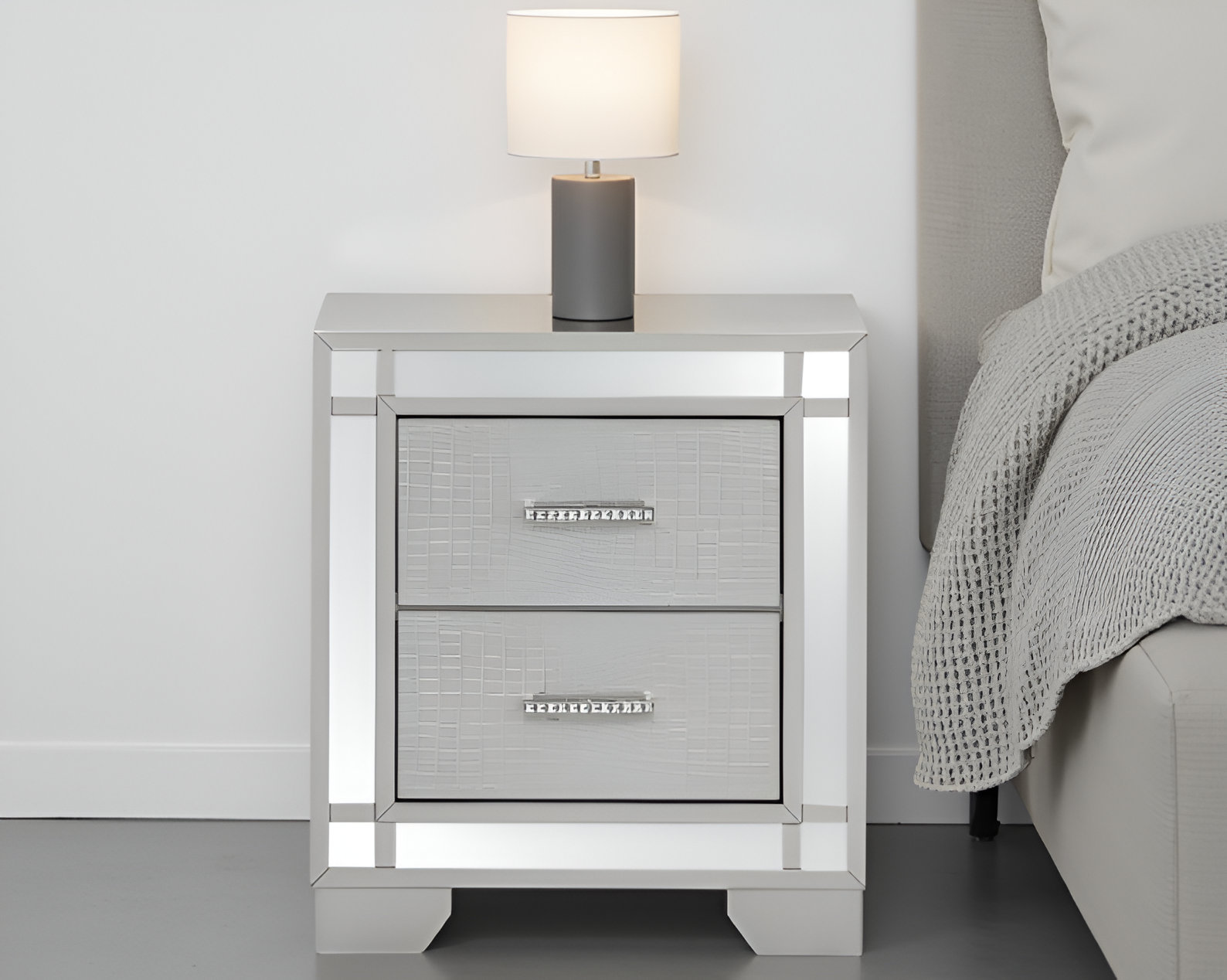 Red Barrel Studio® Hamilton Silver Champagne Nightstand | Wayfair