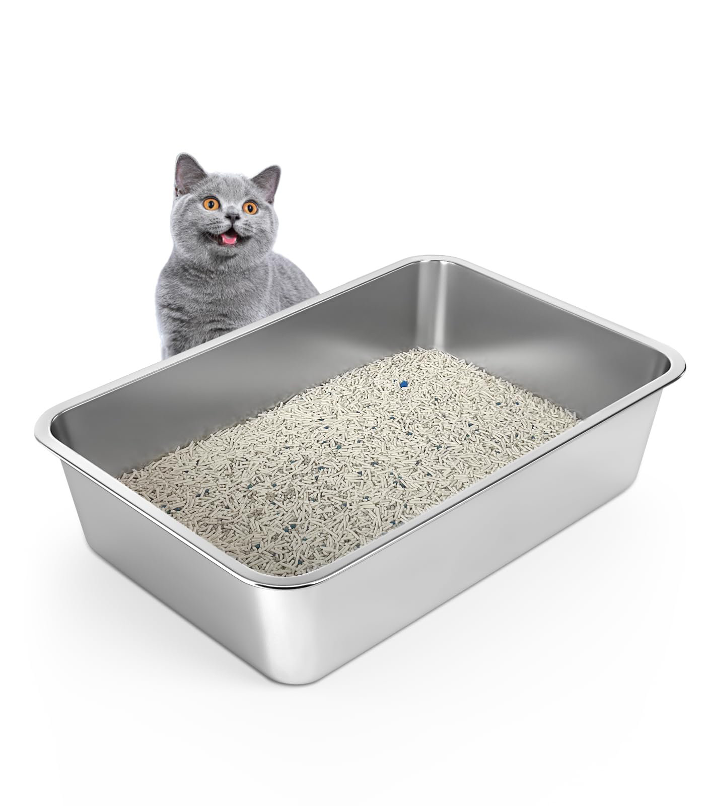Archie & Oscar™ Stainless Steel Litter Box | Wayfair