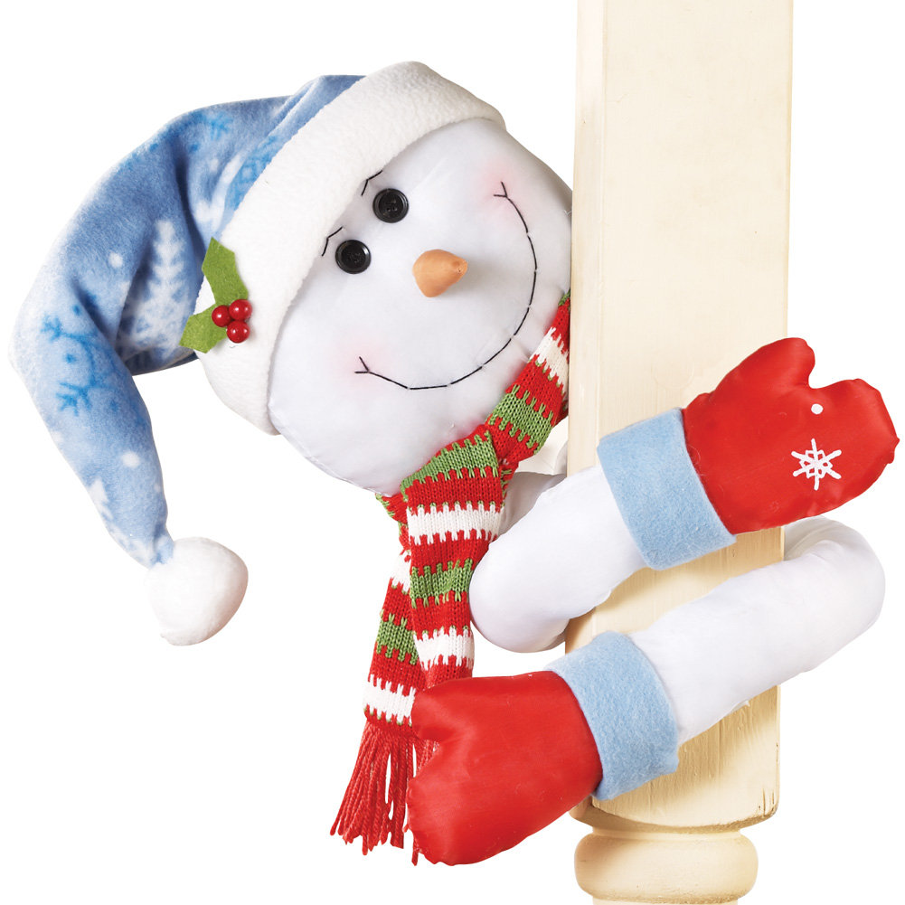 The Holiday Aisle® Lovable Snowman Hugger With Poseable Arms | Wayfair
