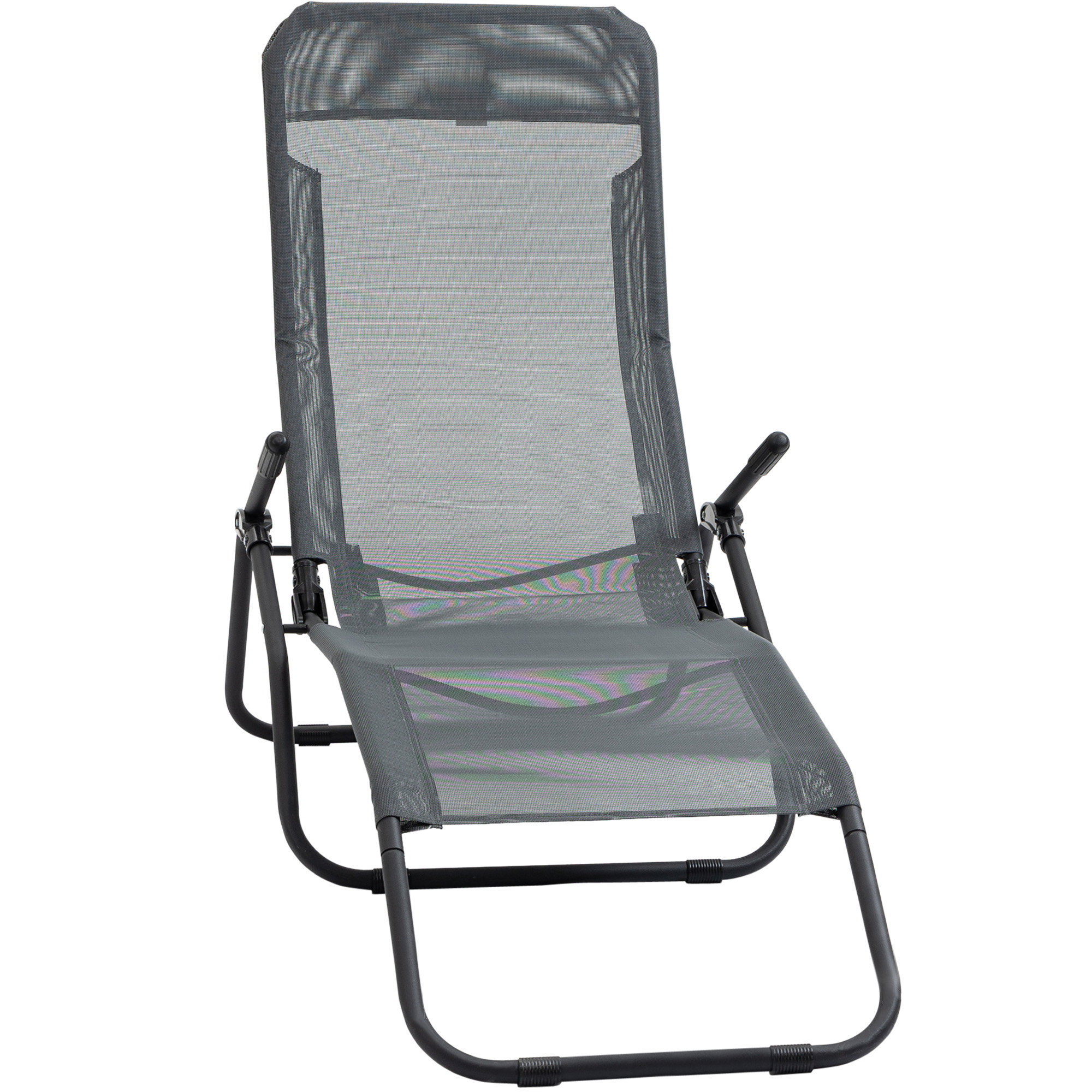 Outsunny Sling Rocking Chair Zero Gravity Sun Lounger Folding Chaise ...