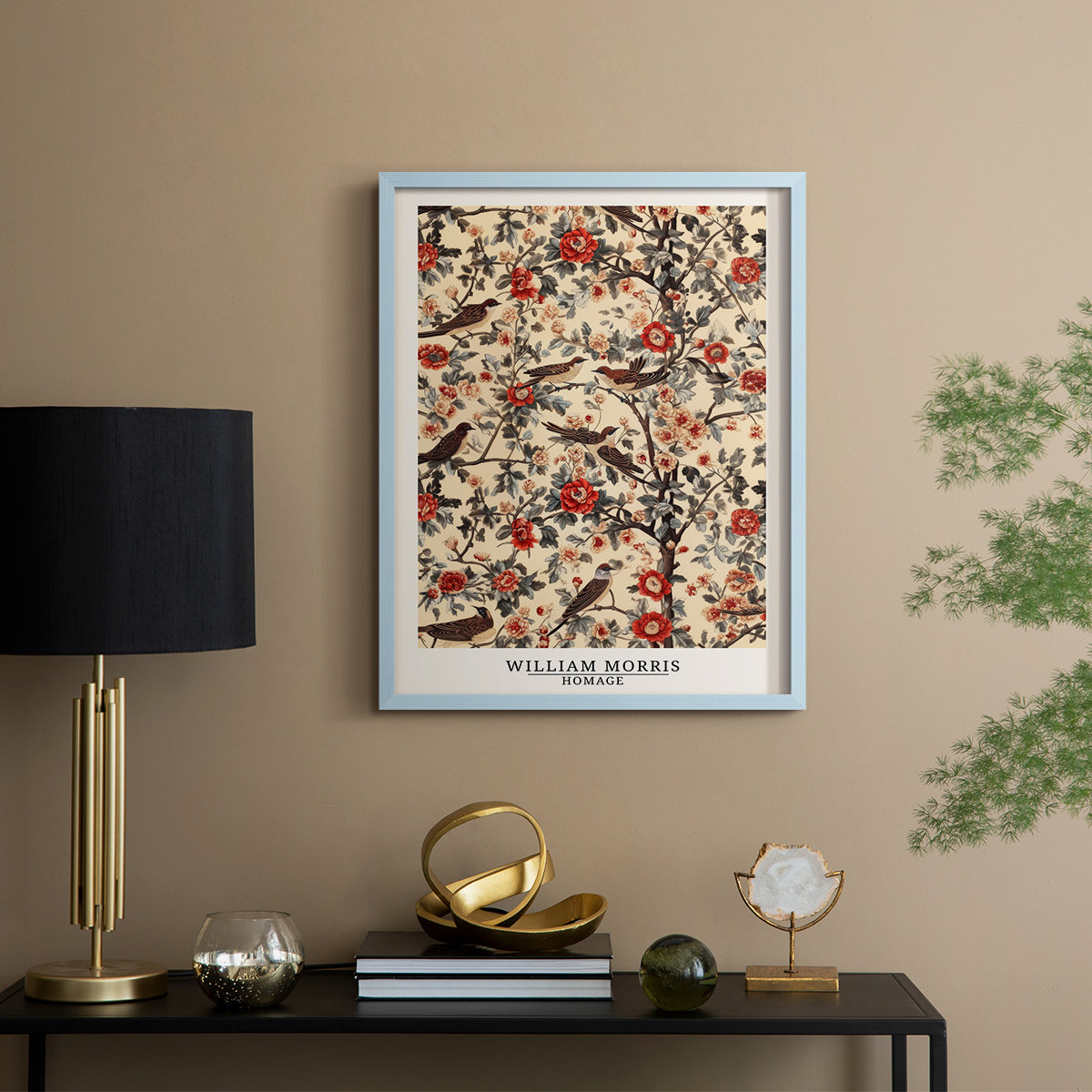 Astoria Grand WM MORRIS Series CCLII Framed Print - Solid Wood | Wayfair