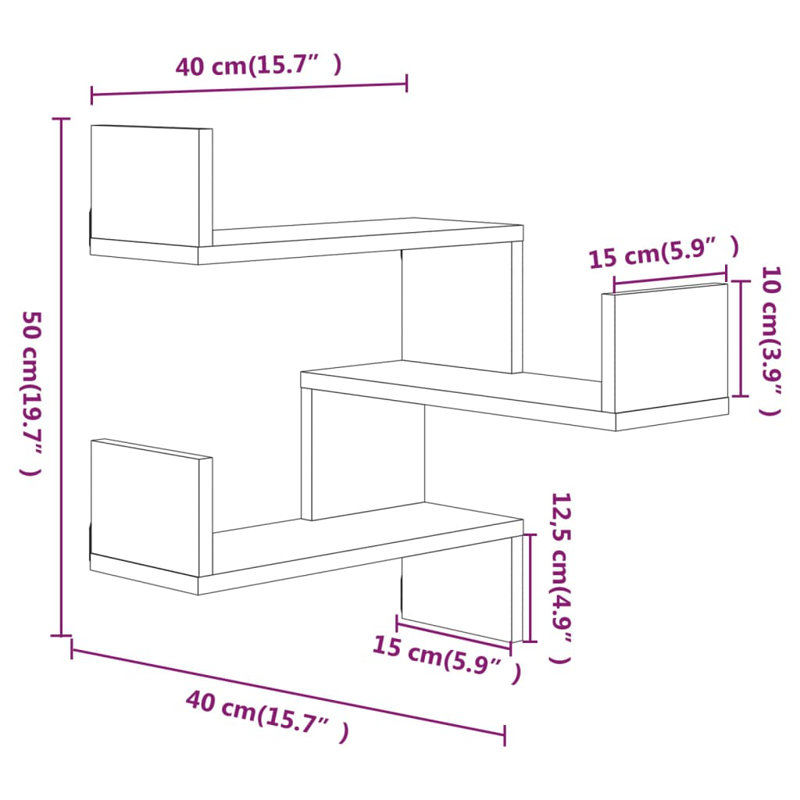 Ebern Designs 6 Piece Corner Shelf | Wayfair