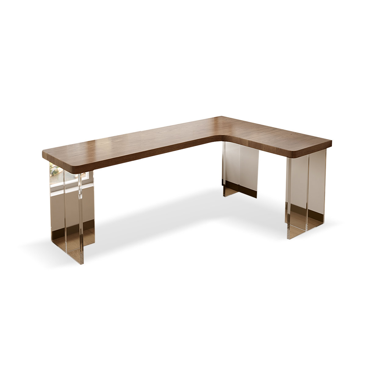 Wrought Studio Nut-brown Free form Solid Wood Writing desk - Wayfair Canada