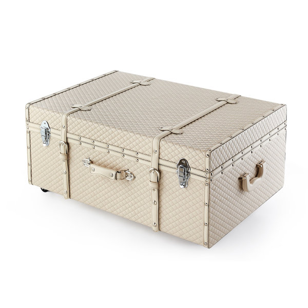 DormCo Texture Brand Trunk - Almond Taupe Diamond & Reviews | Wayfair