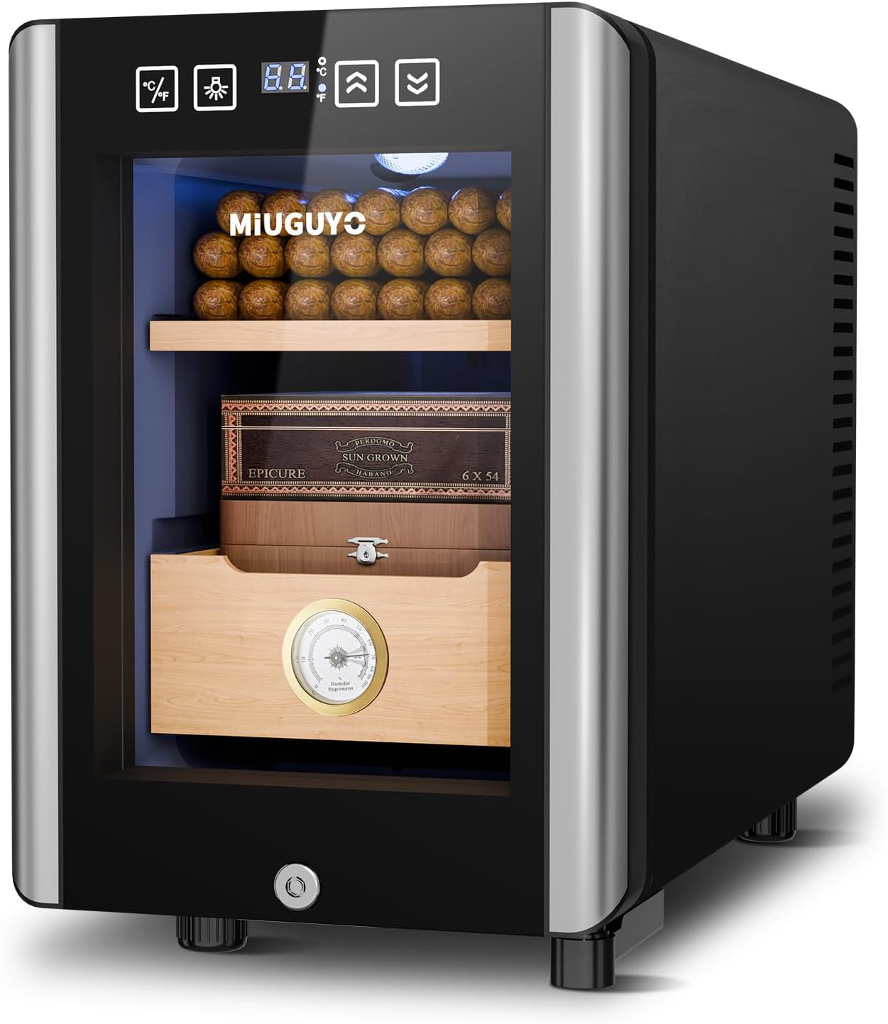 George Oliver 16L Electric Cigar Humidor With Quiet Temp & Humidity ...