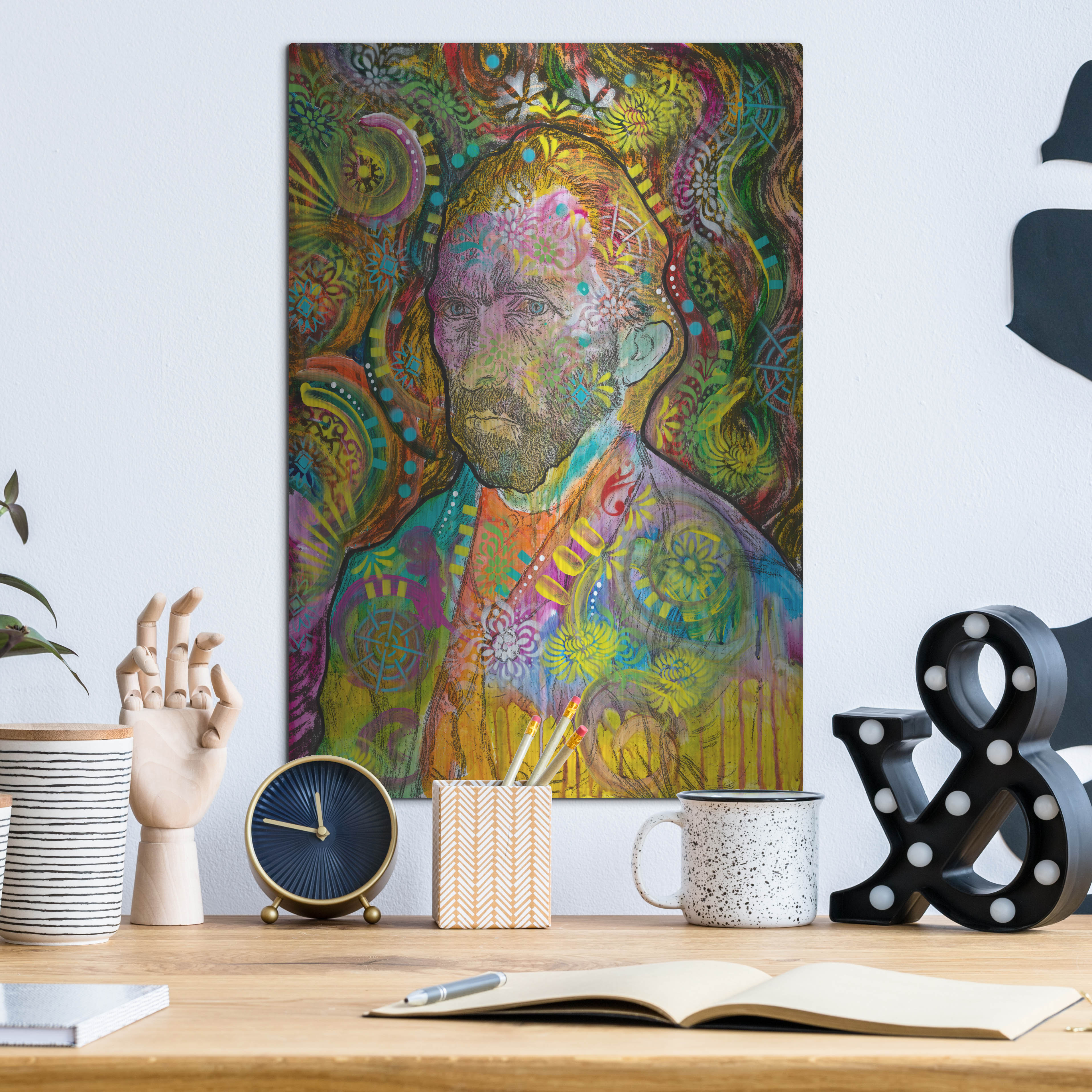 Red Barrel Studio® 'Van Gogh Portrait' by Dean Russo Metal Wall Art ...