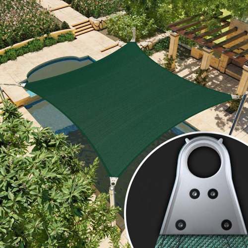 Amgo Customize Rectangle Super Ring Sun Shade Sail 260 GSM Heavy Duty ...