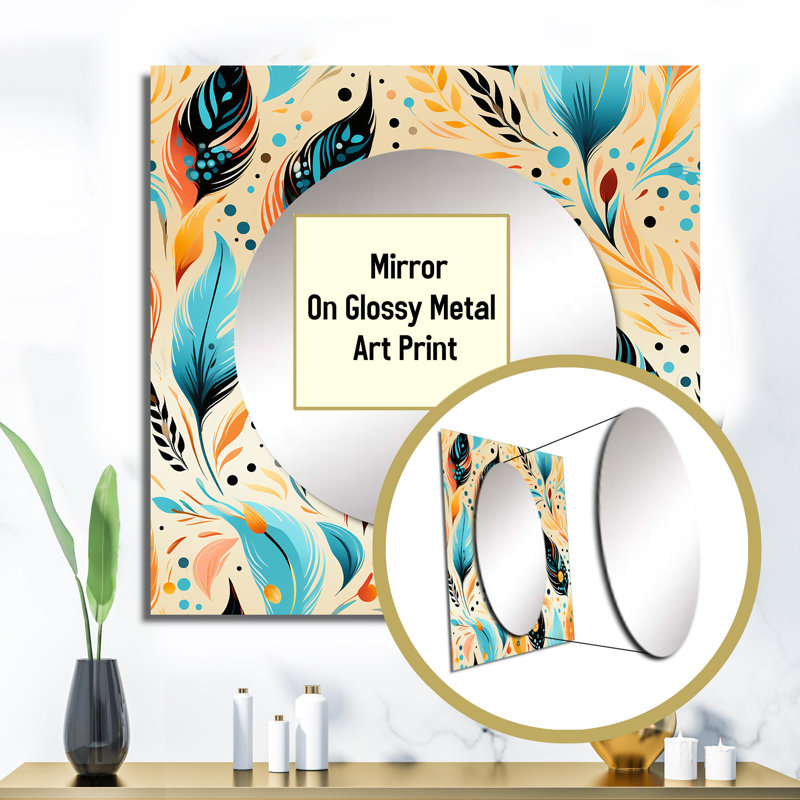 boho feather mirror