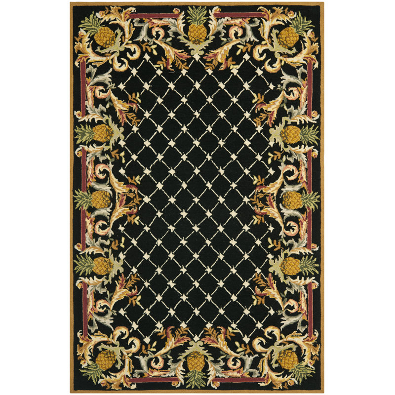 Bay Isle Home™ Hogle Hand Hooked Wool Pile Geometric Rug & Reviews ...