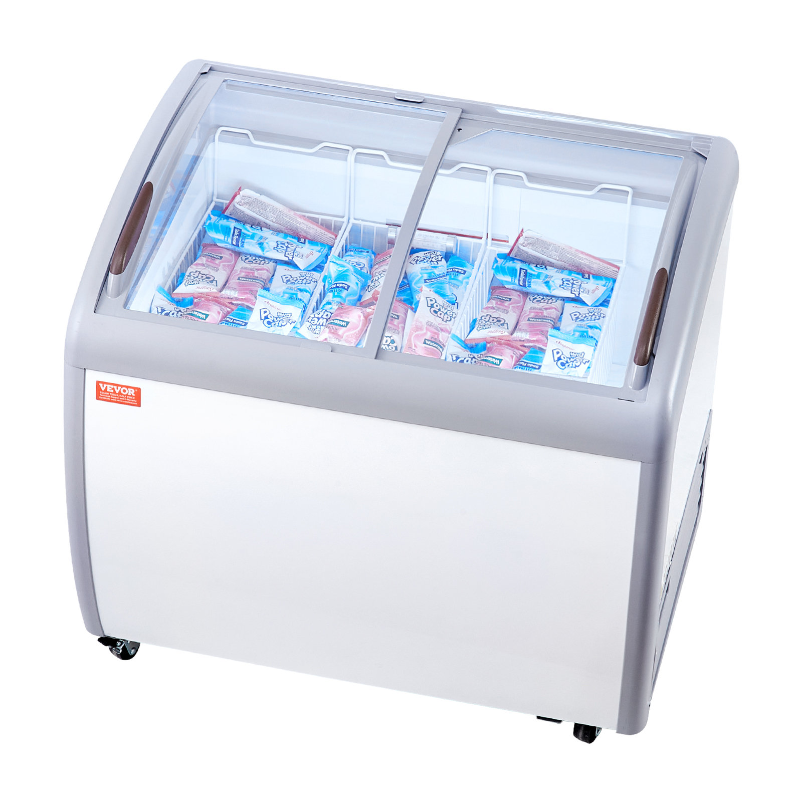VEVOR Commercial Ice Cream Display Case, 9.3 Cu.ft Chest Freezer ...