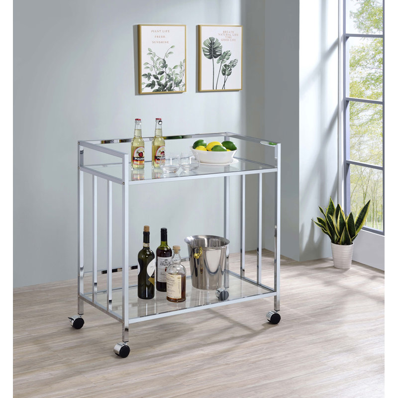 Latitude Run® Metal Bar Cart & Reviews | Wayfair