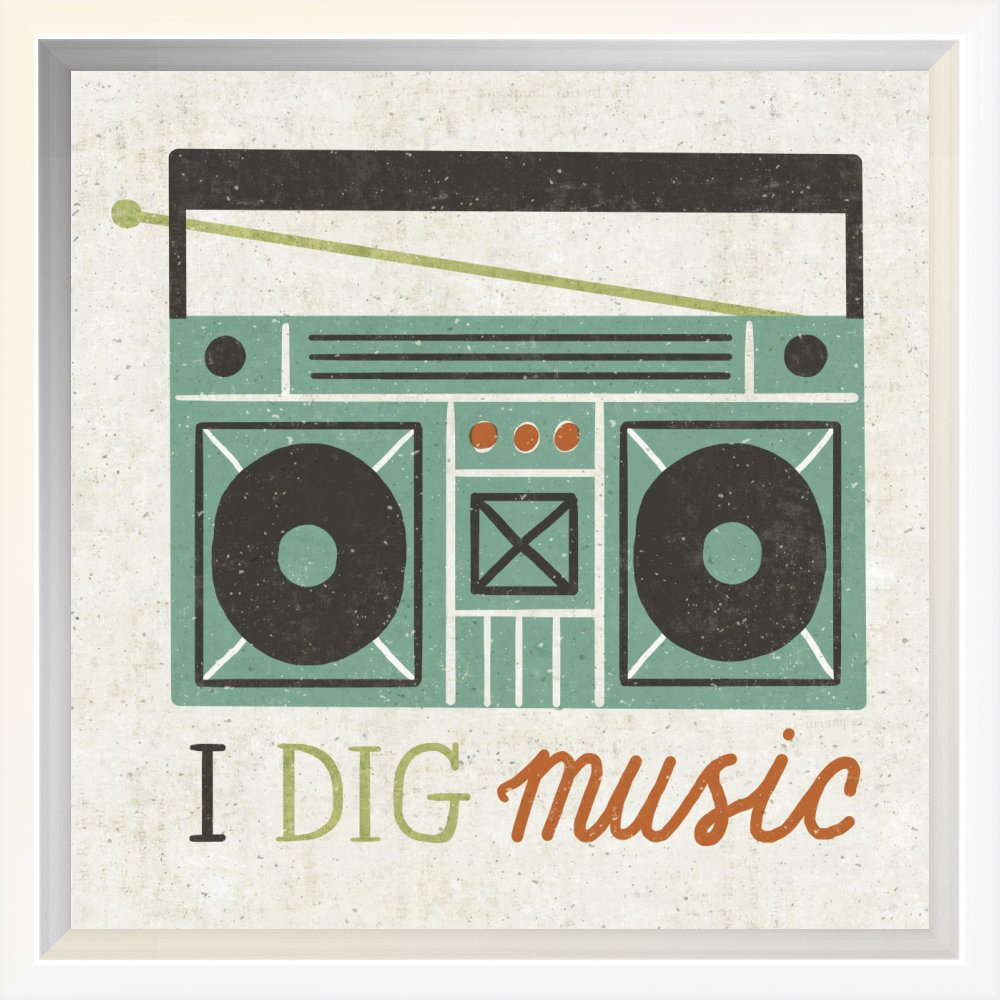 East Urban Home 'Retro Desktop Boom Box' Graphic Art Print | Wayfair