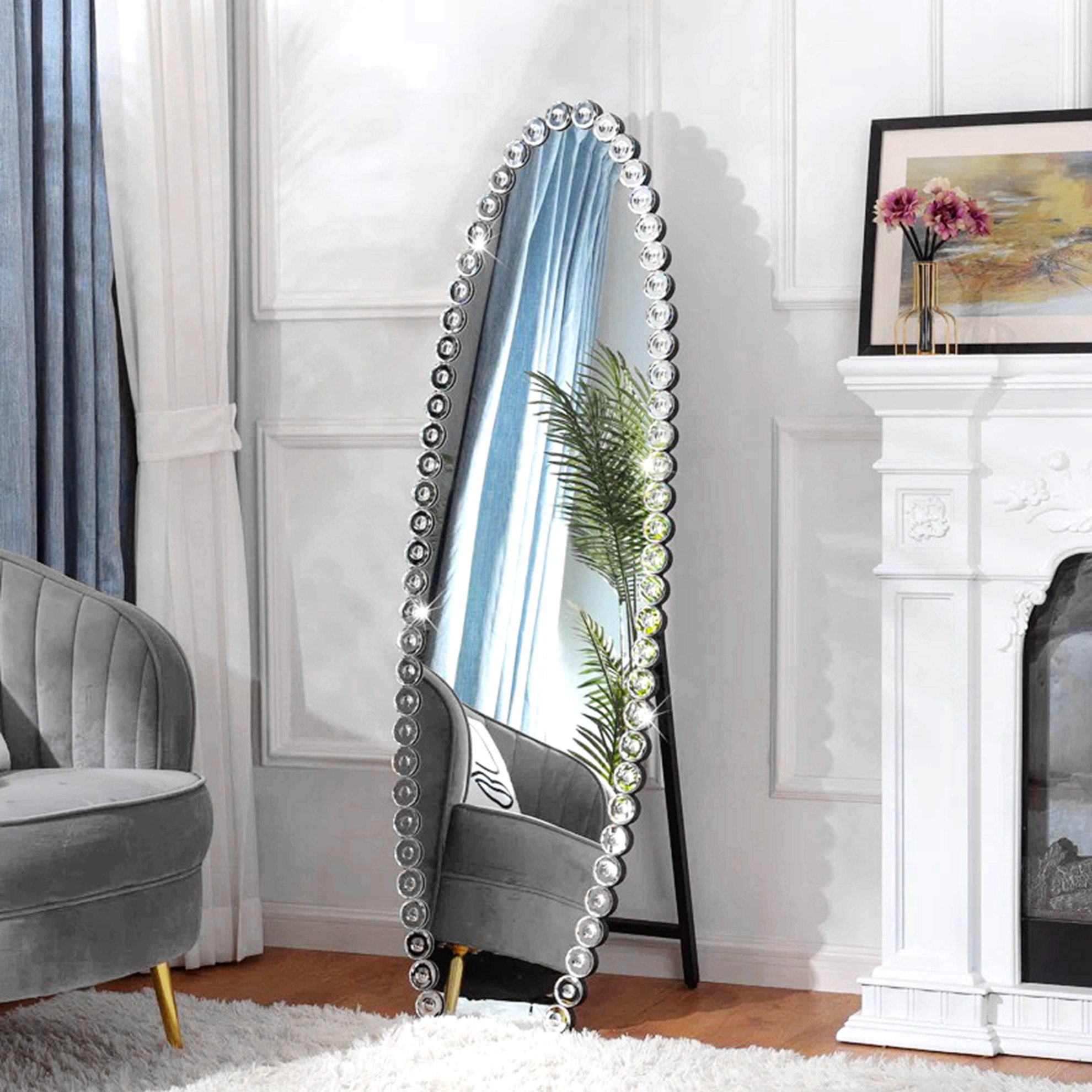 Mercer41 Arch Glass Large Full Length Mirror | Wayfair