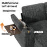 Ebern Designs 85" Sectional Sofa Couch With Pull Out Bed, 5 Seat L ...