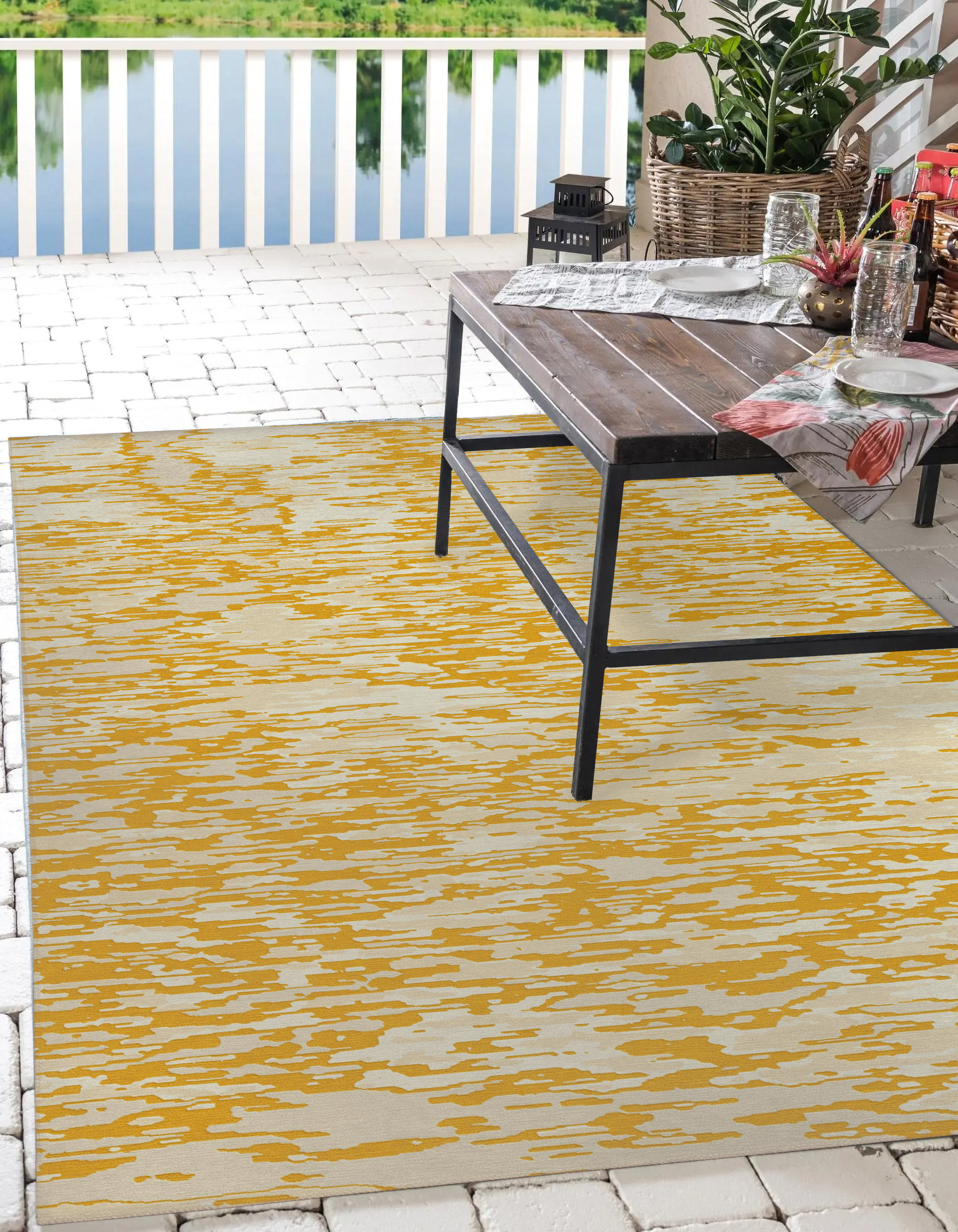 Ivy Bronx SHEA ORANGE Outdoor Rug By Ivy Bronx - Wayfair Canada