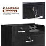 BarberPub Locking Storage Cabinet Barber Utility Unit with Tool Holder ...