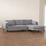 Ivy Bronx Baxton Studio Leni Modern Grey Twill Fabric Right Facing ...