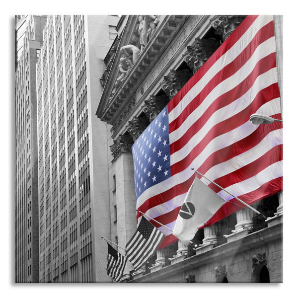 Brayden Studio American Flag - No Frame Print on Glass | Wayfair.co.uk