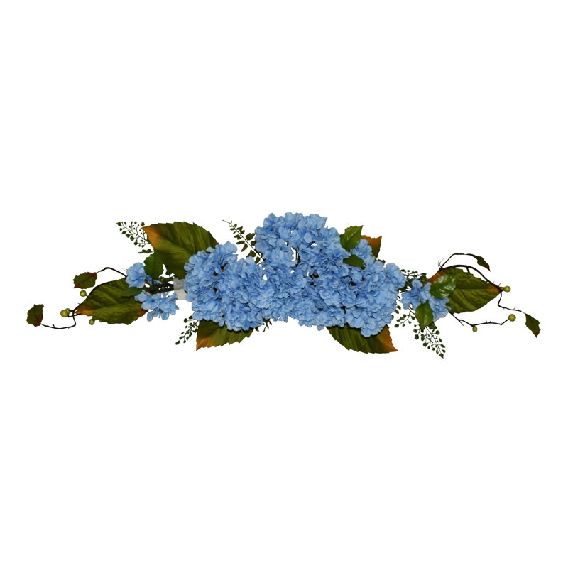 Primrue 32" Blue Hydrangea Swag | Wayfair