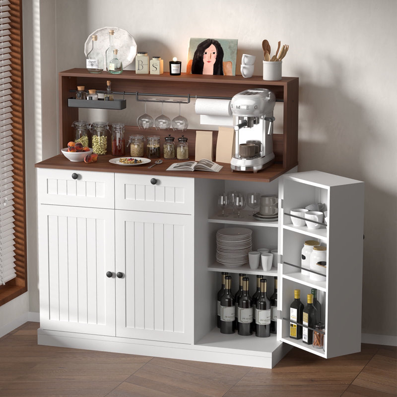 ADOFFUR Sideboard Buffet Storage Cabinet with Power Outlets | Wayfair