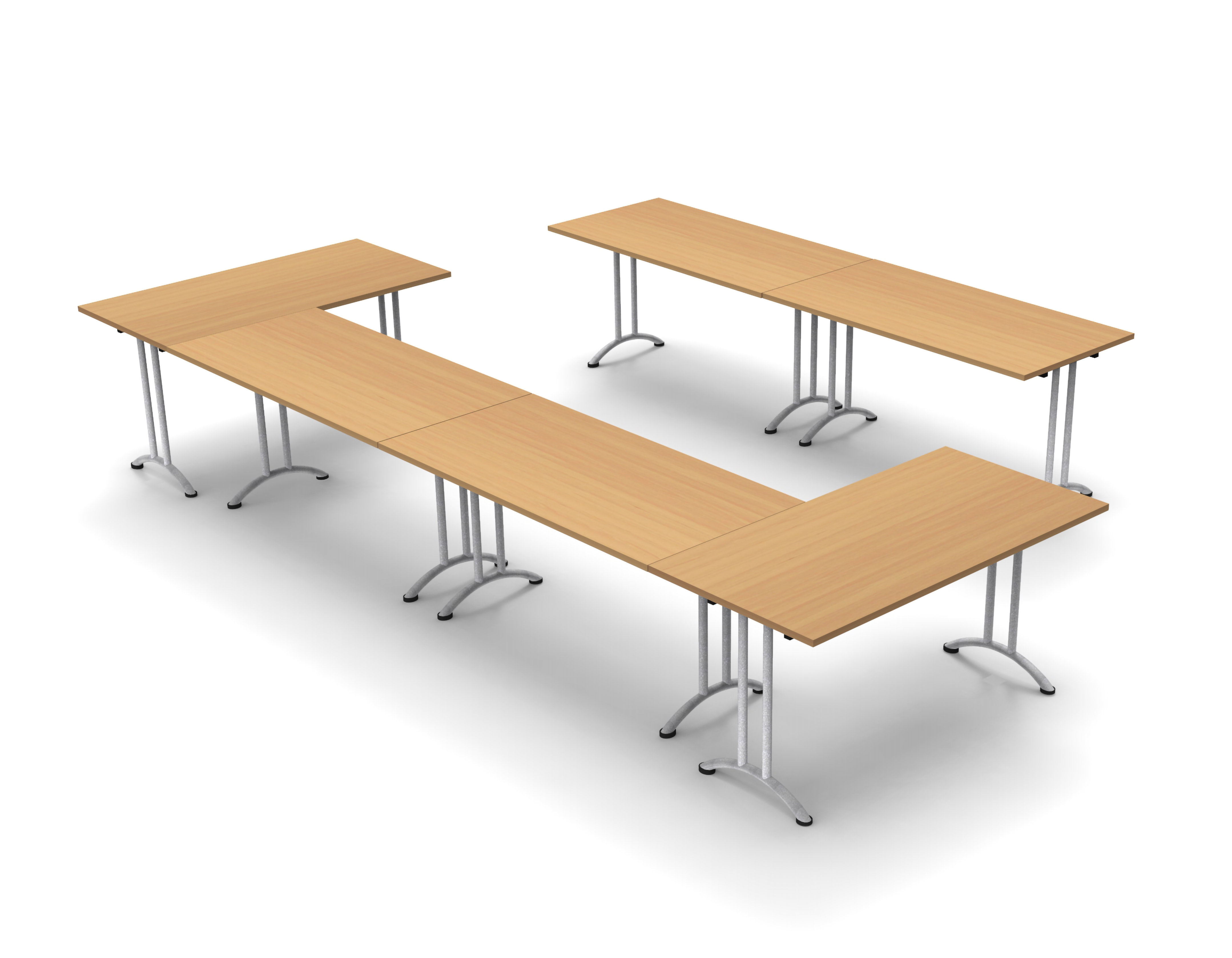 The Twillery Co. Rhode 12 Person Conference Meeting Tables Complete ...