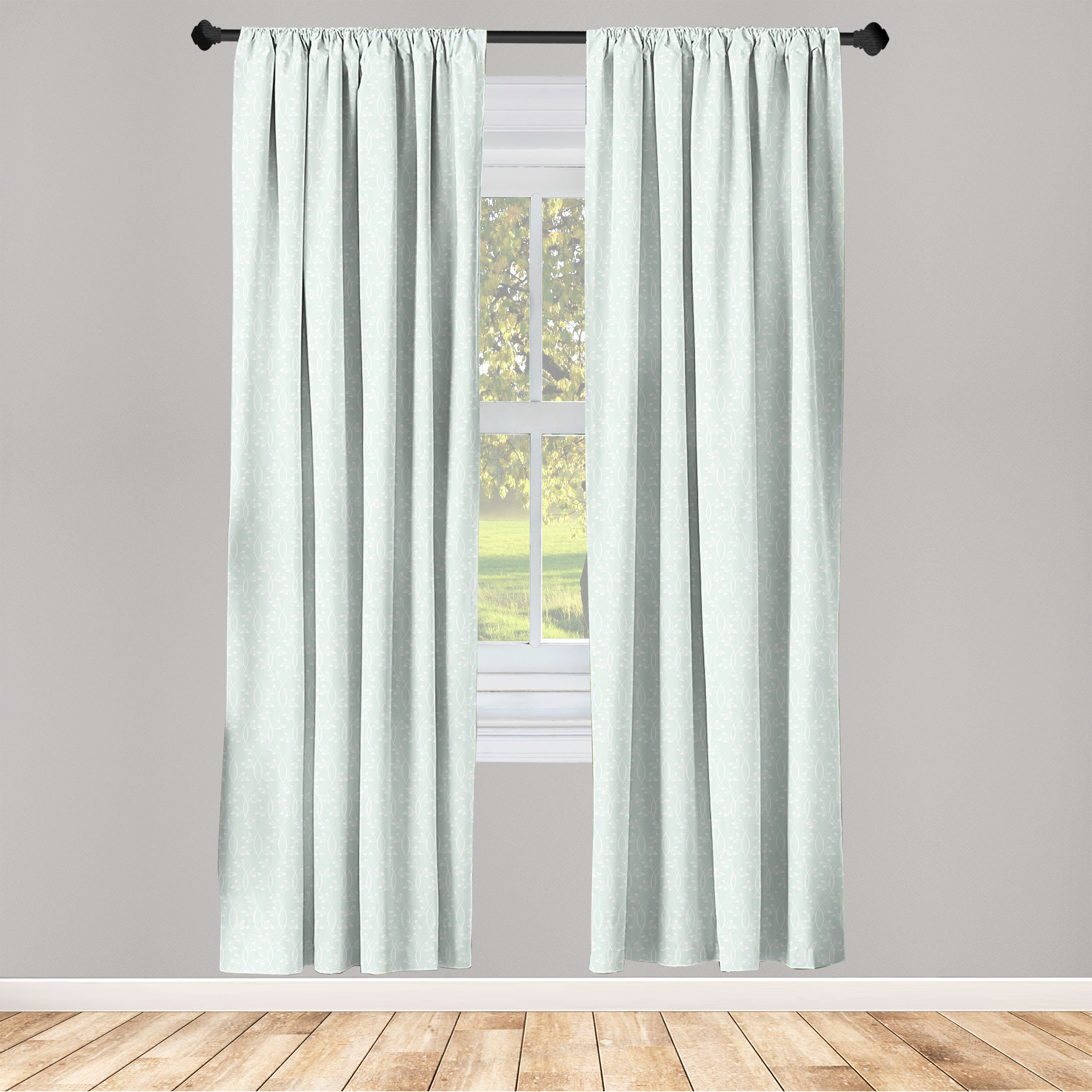 East Urban Home Ceiran Microfiber Semi-Sheer Curtain Pair | Wayfair