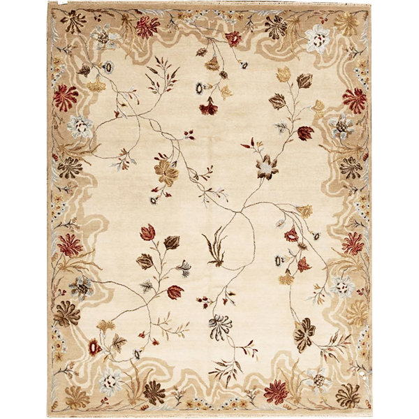 Bokara Rug Co., Inc. Hand-Knotted High-Quality Ivory Area Rug | Perigold