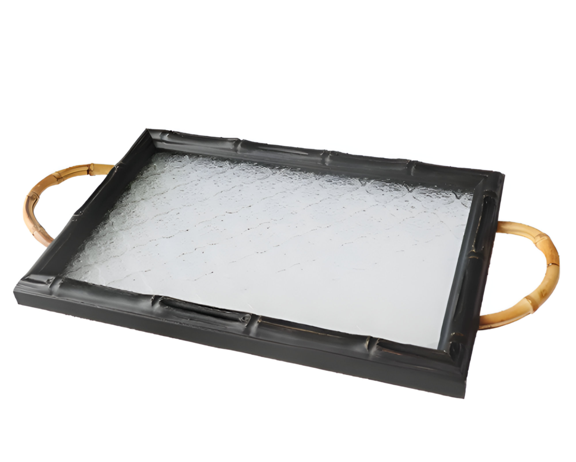 Bayou Breeze Entrance Hall Living Room Bamboo Handle Tea Tray Jewelry ...