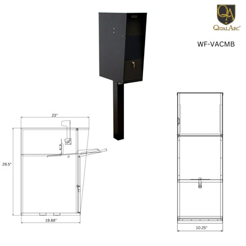 Qualarc Vacation Locking Mailbox with Post Included & Reviews | Wayfair