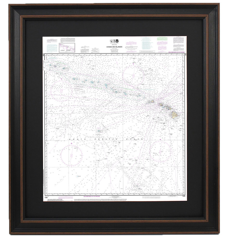17 Stories Hawaiian Islands | Nautical Chart | Framed Print | Wayfair