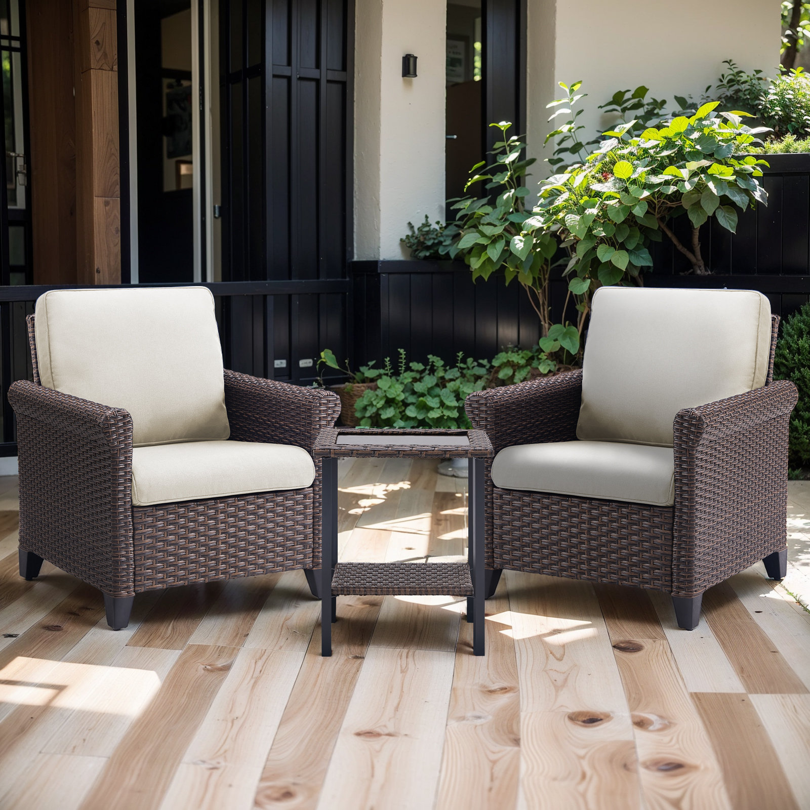 Buenhomino Patio Wicker Chairs Set | Wayfair