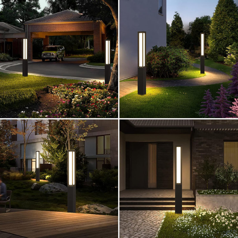 Co-t Modern Outdoor LED Landscape Bollard Lighting - IP54 Waterproof ...