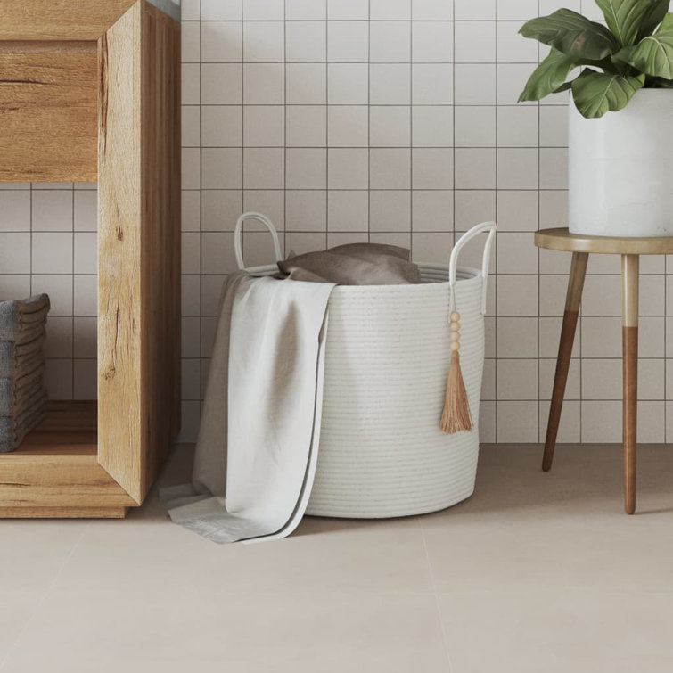 House of Hampton Storage Basket White 40X35 Cm Cotton | Wayfair.co.uk