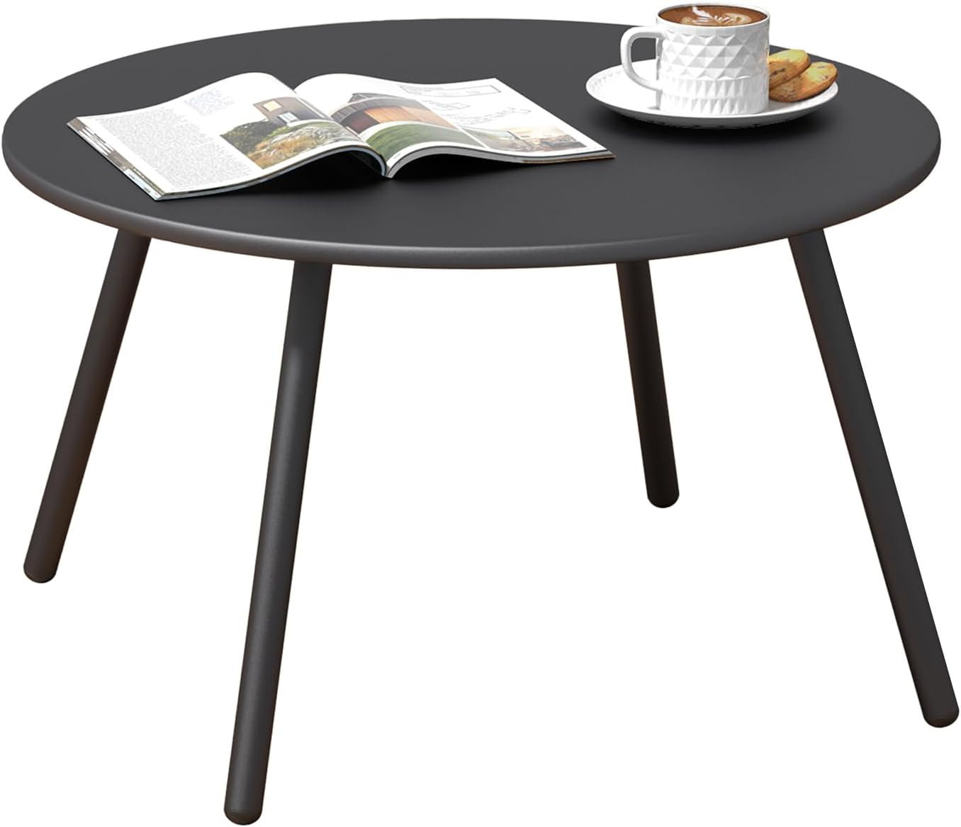 Shimano 20" Round Metal Outdoor Side Coffee Table For Outside Patio ...