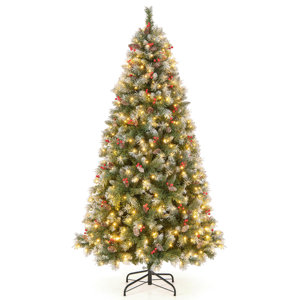 ClassicLiving 6.5 FT Artificial Xmas Tree Hinged Christmas Tree W/909 ...