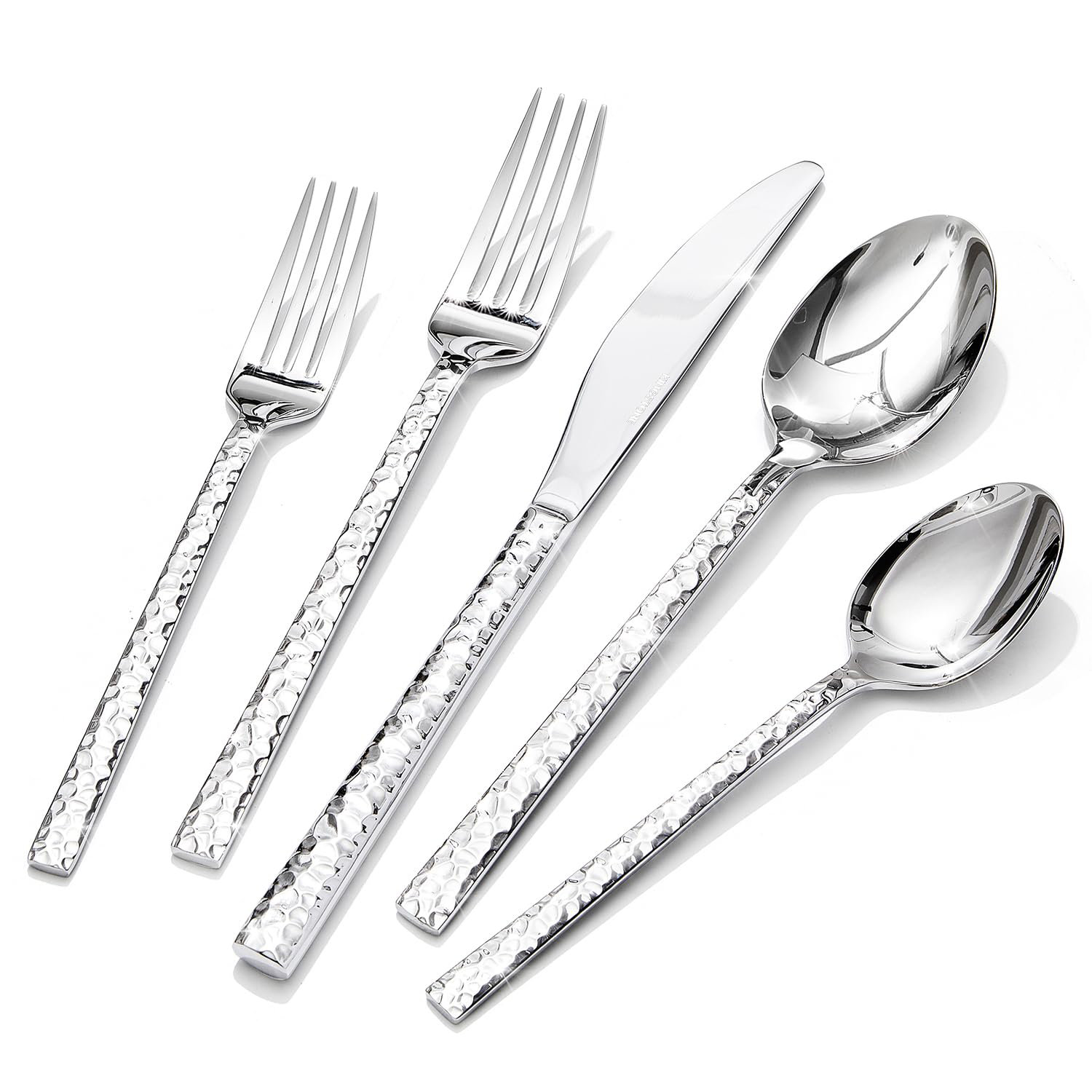 Latitude Run® 20 Piece Hammered Silverware Set | Wayfair
