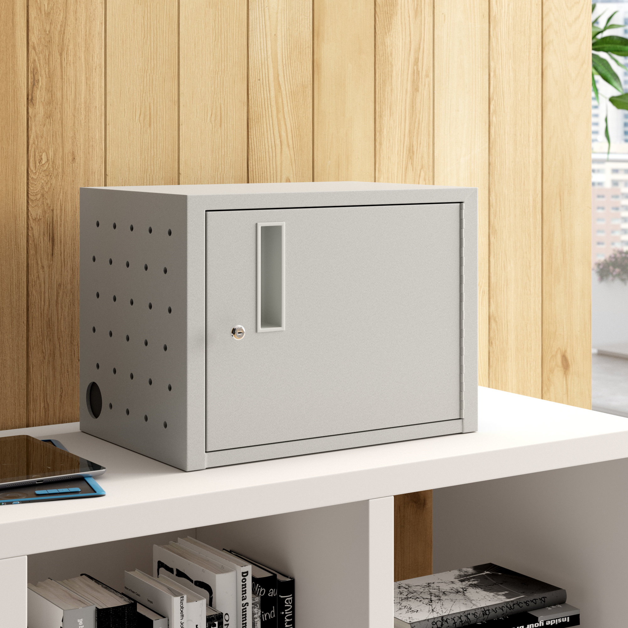 Luxor Store-N-Charge 12-Compartment Tablet Storage Cart & Reviews | Wayfair