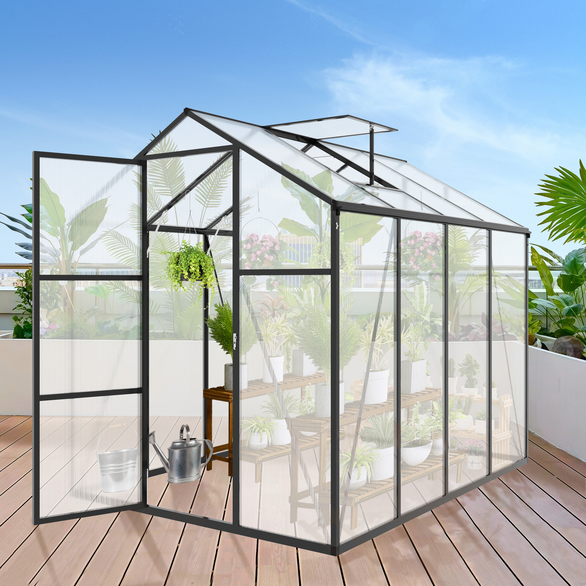 HANGZHOURUNXIN Newly Marketed Gain Height Windproofaluminum Greenhouse ...