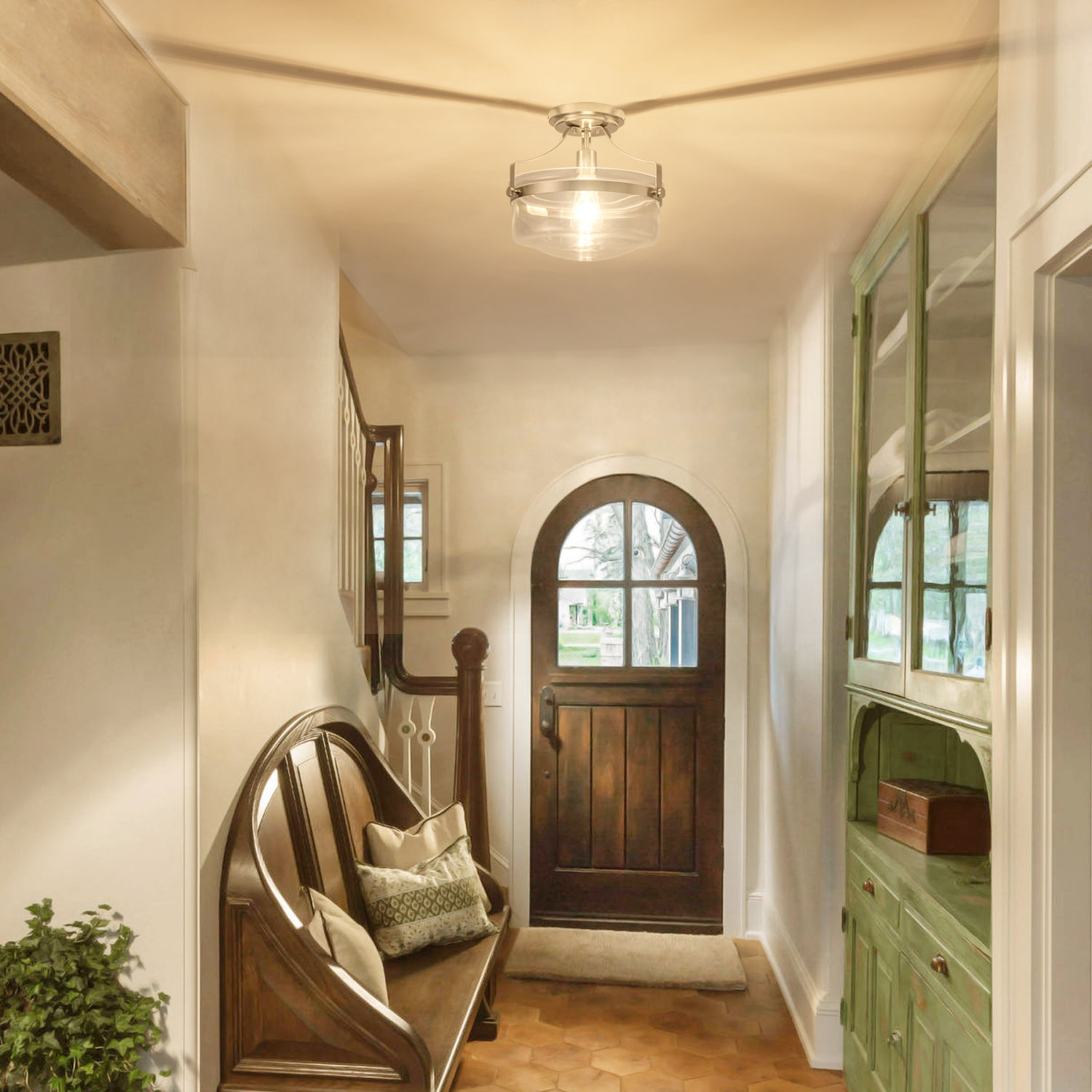 Longshore Tides Semi Flush Mount Ceiling Light, Modern Entry Light ...