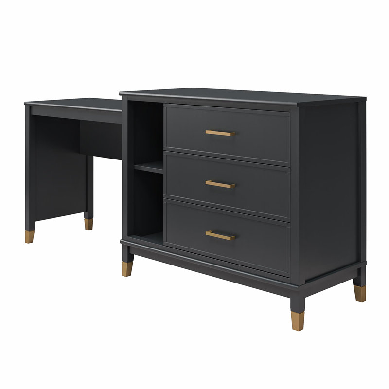 CosmoLiving by Cosmopolitan Westerleigh 3 Drawer 72.4" W Media Dresser ...