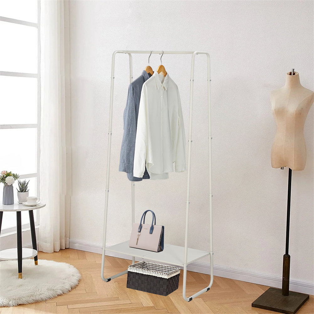 Rebrilliant Freestanding Clothes Garment Rack For Entryway, Hallway ...