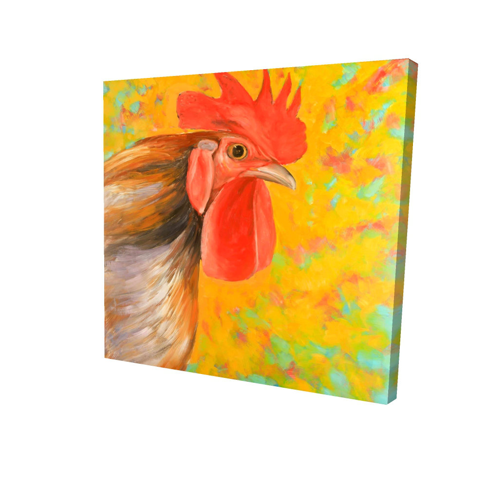 Lark Manor™ Colorful Rooster - Red Kitchen Canvas for Home Decor | Wayfair