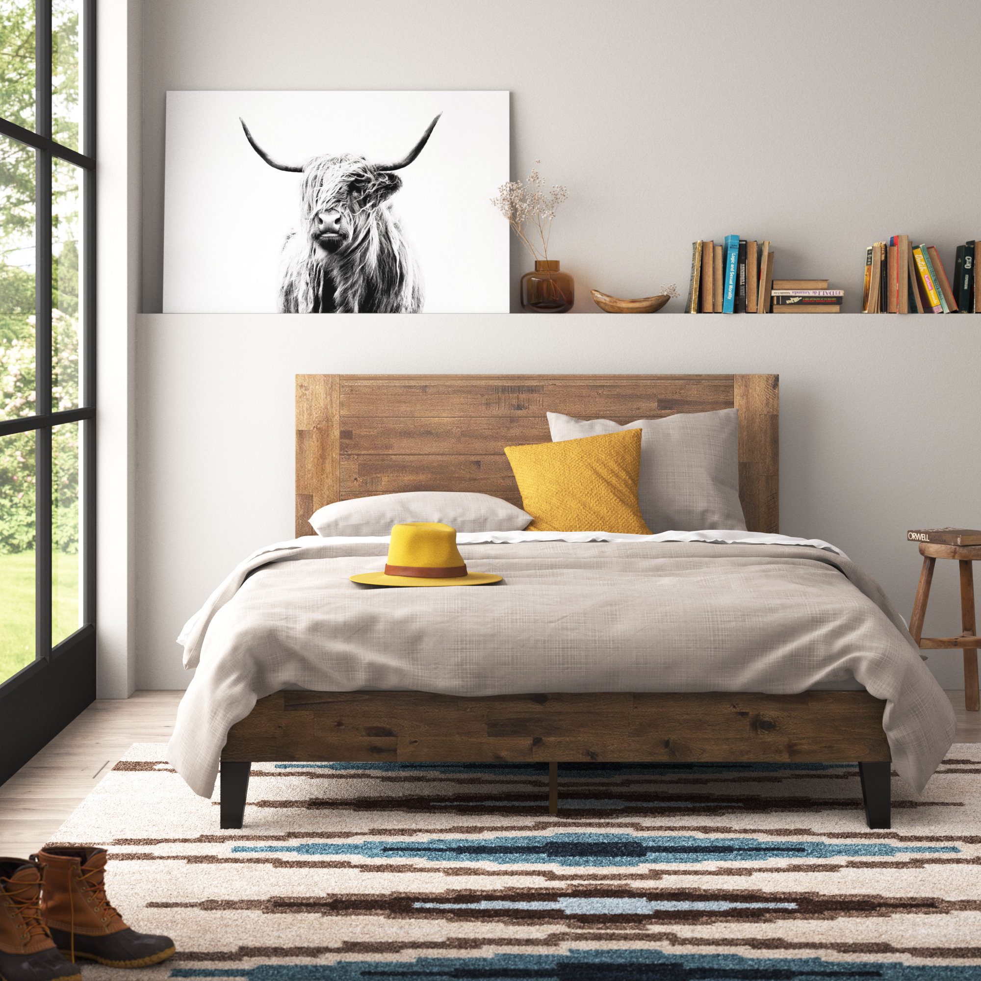 Union Rustic Kira Solid Wood Platform Bed Frame & Reviews | Wayfair