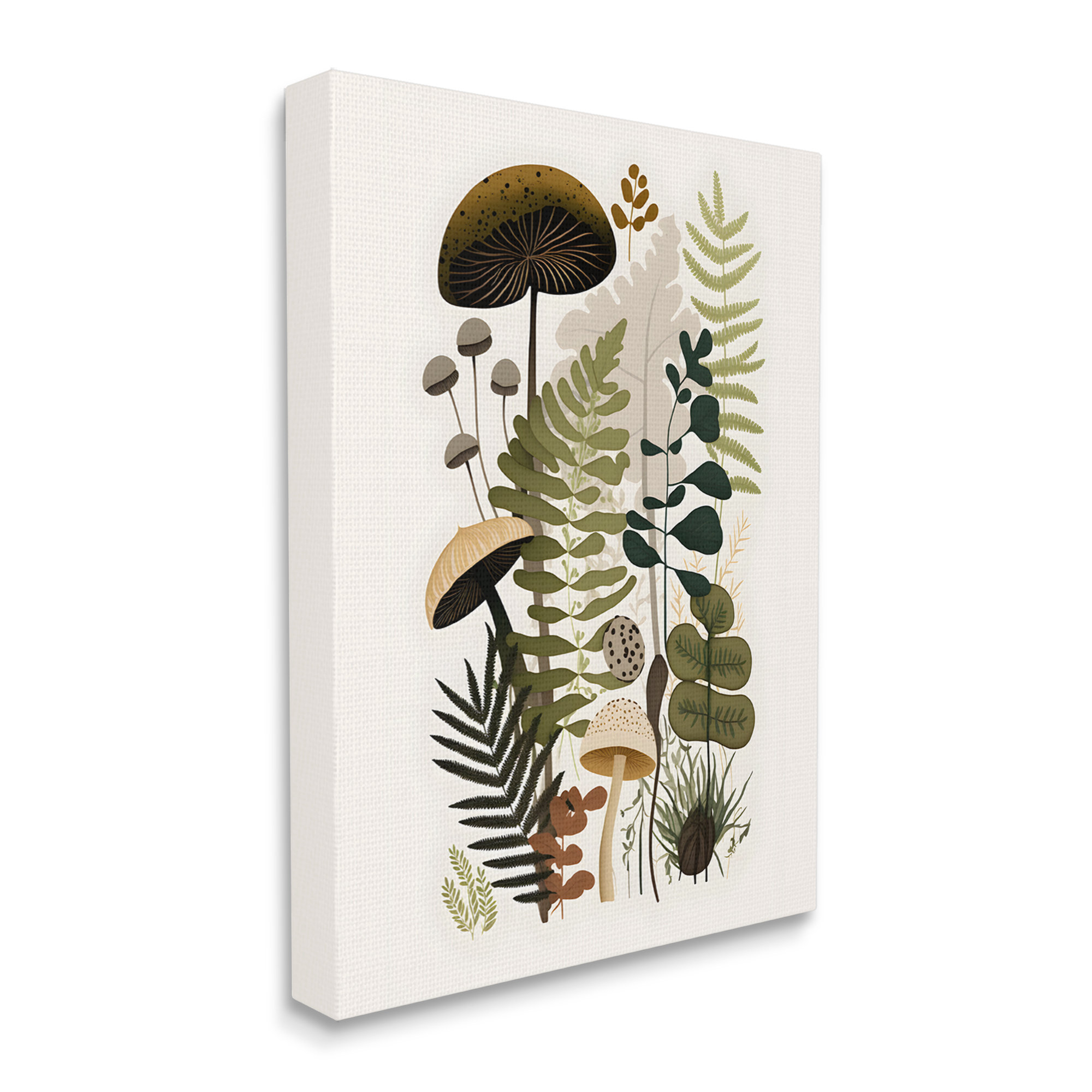 August Grove Mixed Earthy Botanicals Canvas Wall Art by Petals Prints ...