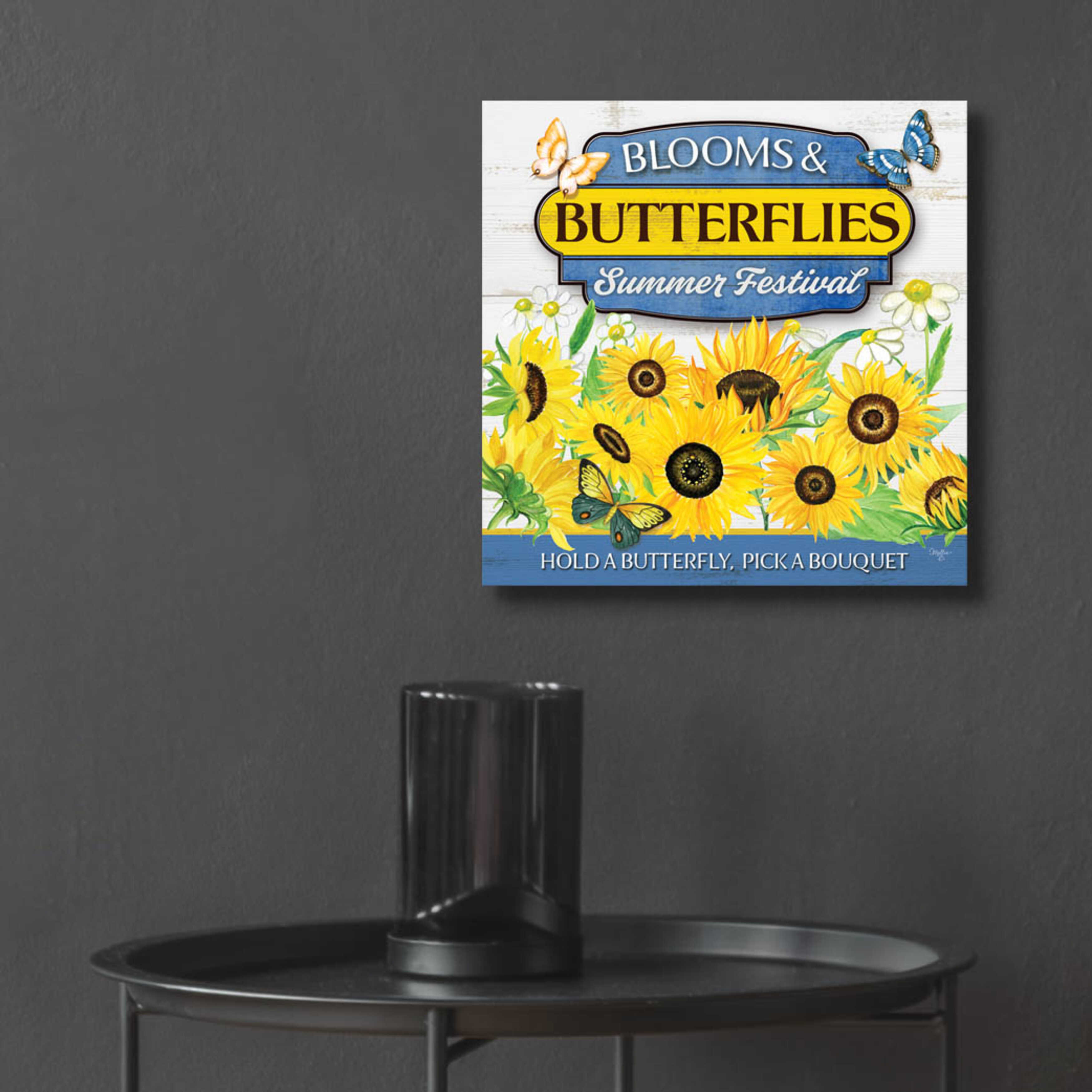 Trinx Epic Art 'Blooms Butterflies' By Mollie B., Acryl Blooms ...