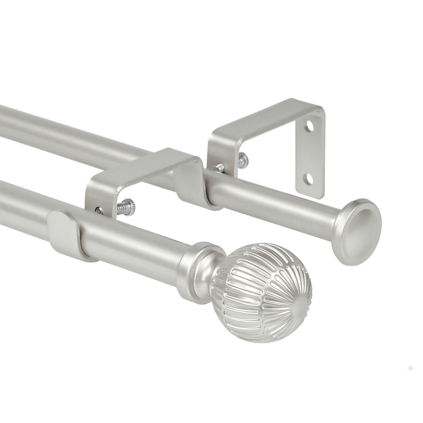 Charlton Home® Adjustable Double Splicing Drapery Curtain Rods With ...