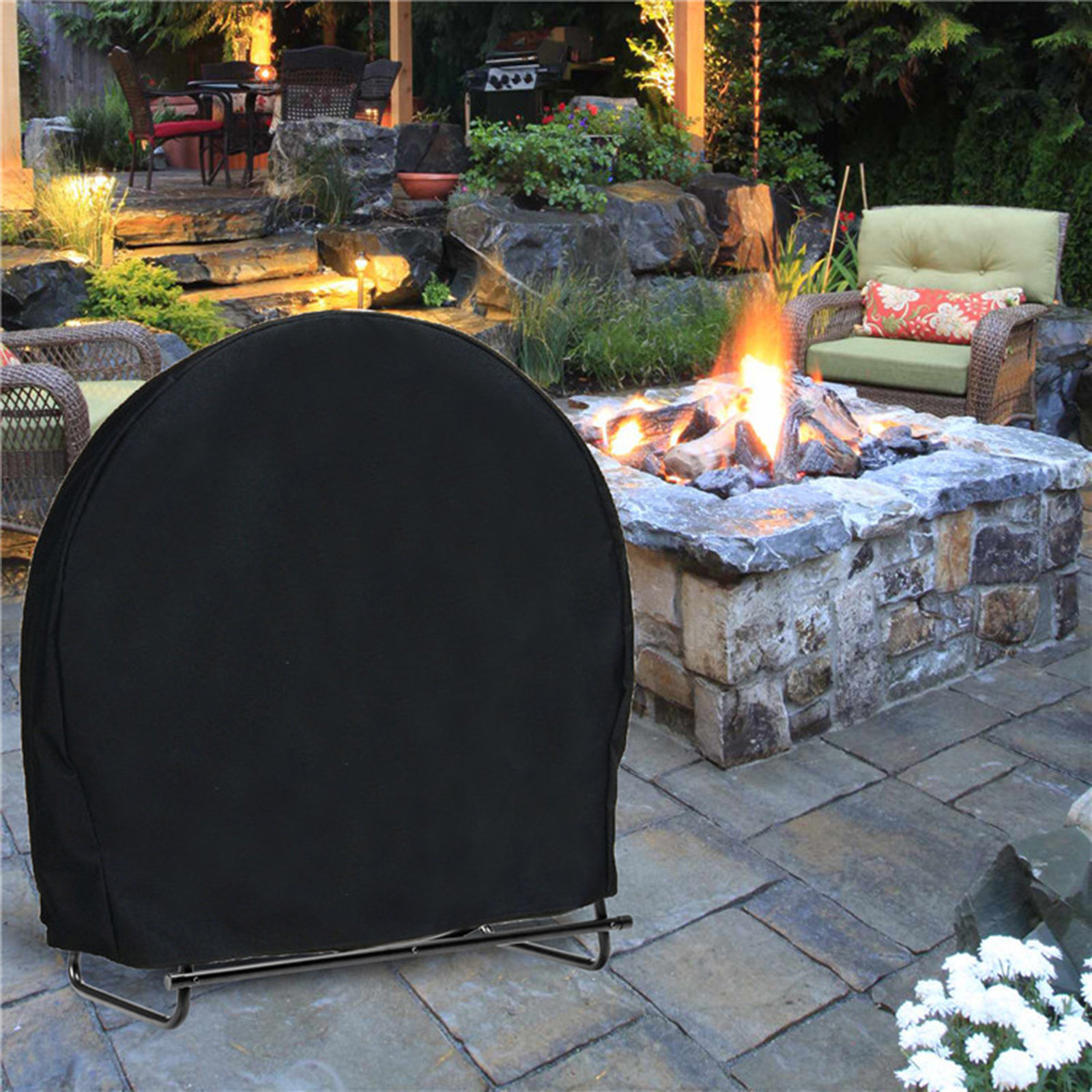 Rebrilliant Lamay 24'' W x 40'' D Plastic Log Store | Wayfair